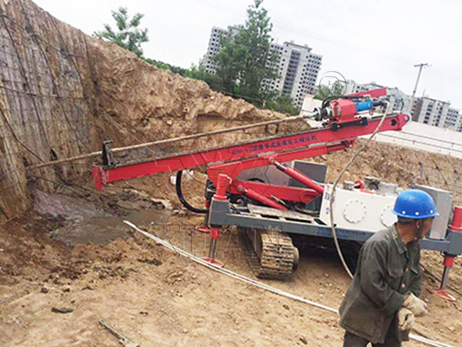 Deep Foundation Lifting Type Anchoring Drilling Rig For Soil Slope ...