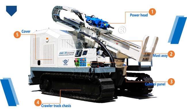 Rotary Drilling Soil Drill Rig for SPT Sampling 160KN Environment Friendly